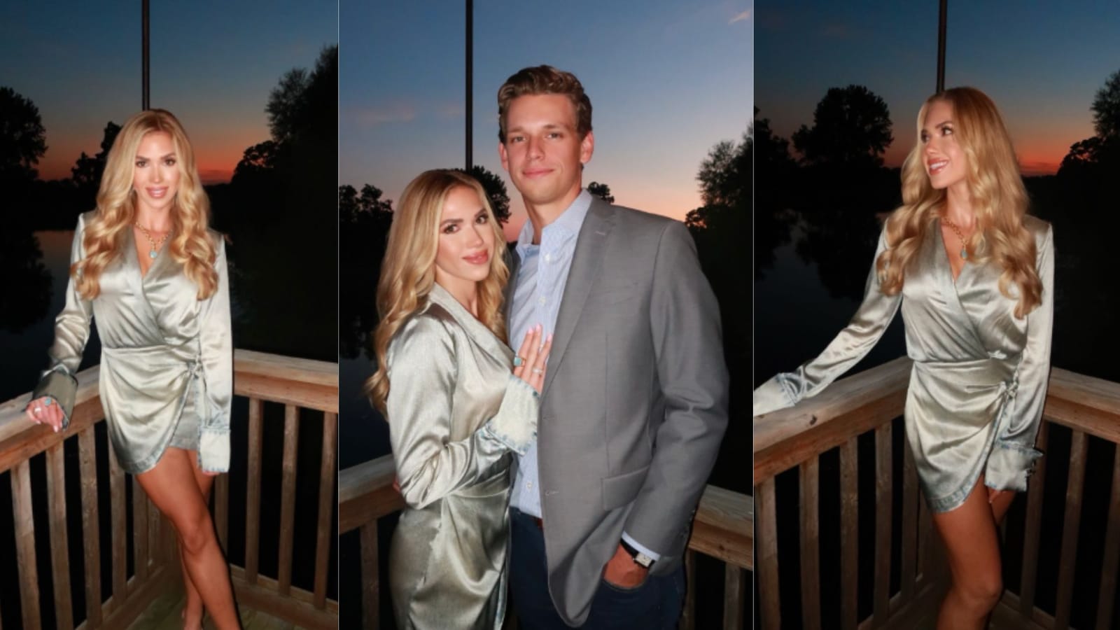Chiefs heiress Gracie Hunt twins with BF Derek Green in classy gray ...