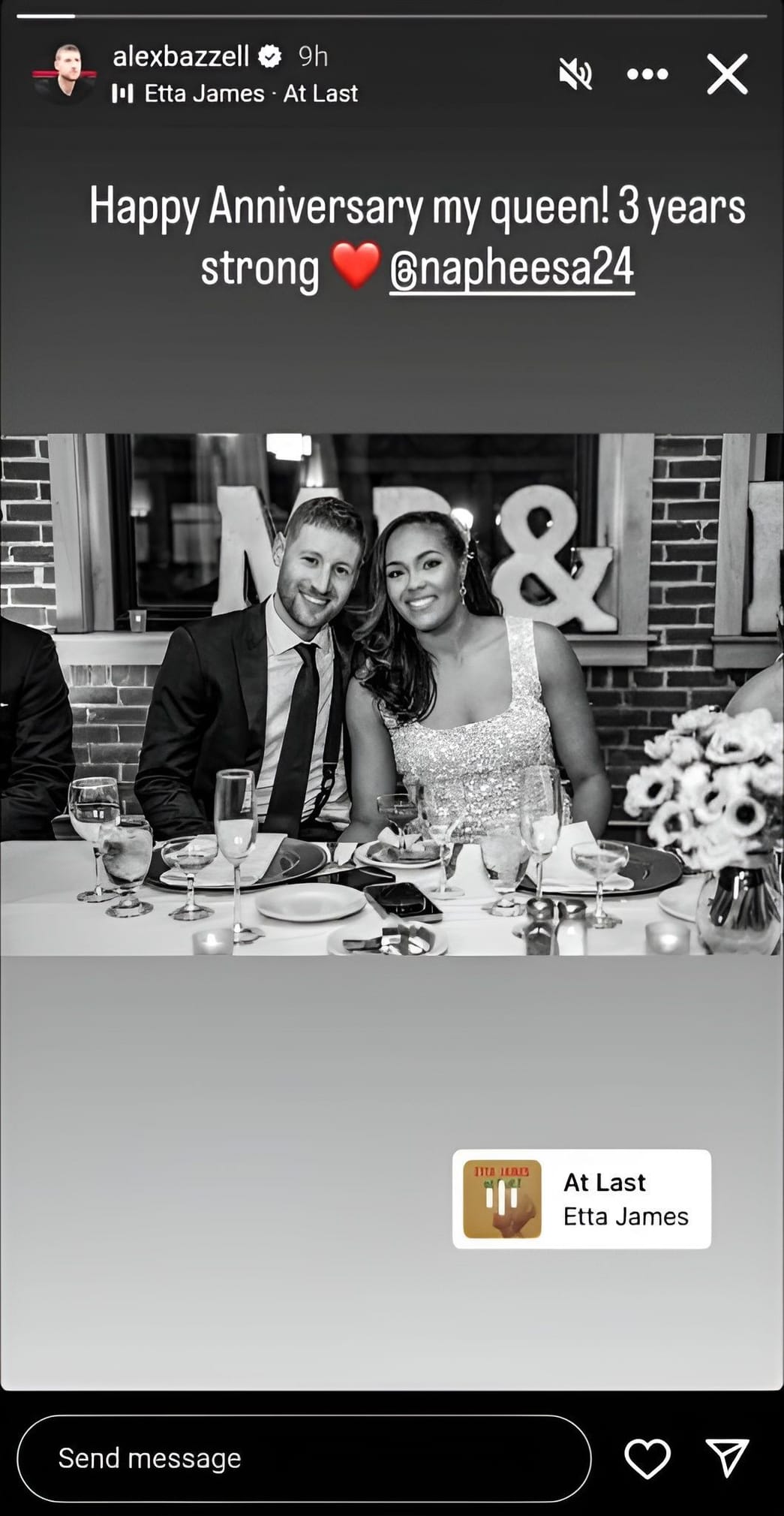 Napheesa Collier's husband Alex Bazzell pens loving note as they ...