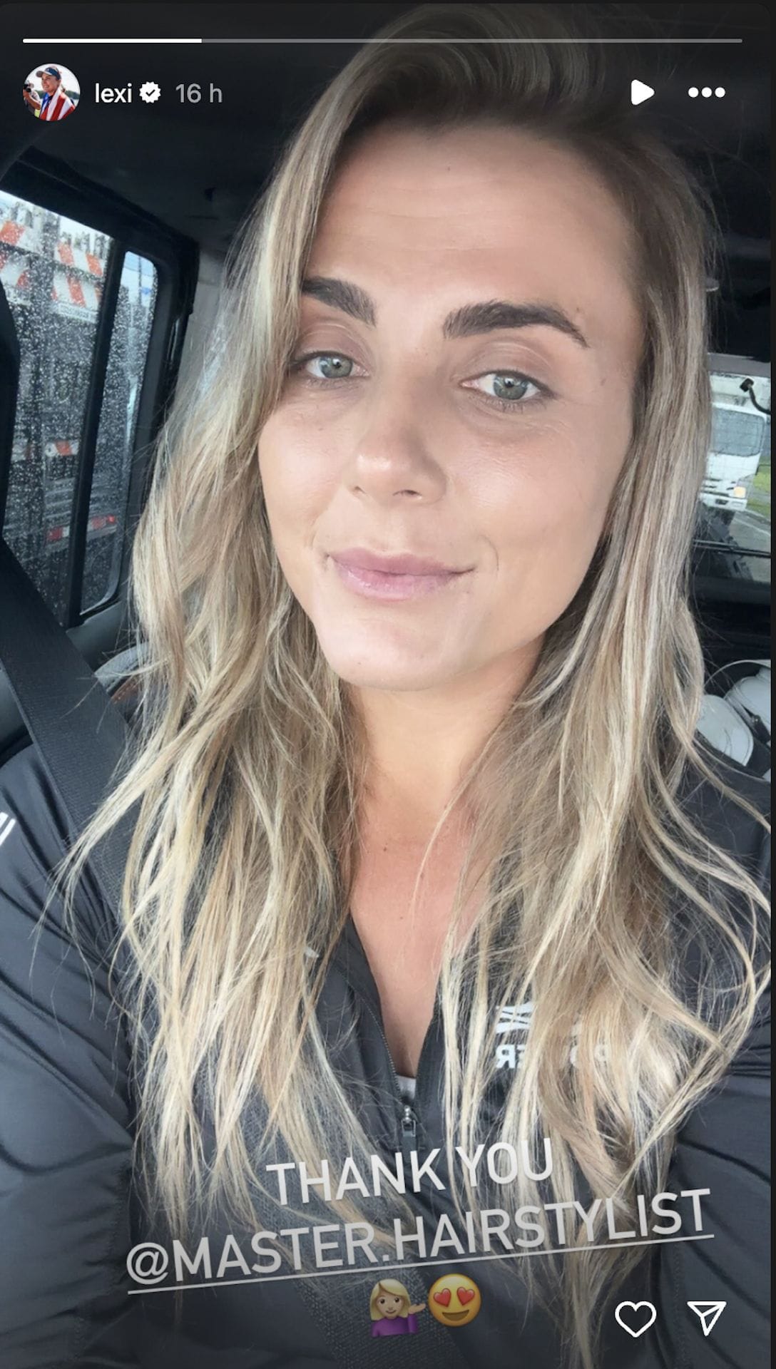 Lexi Thompson flaunts her latest hairdo styled by Florida-based hairstylist
