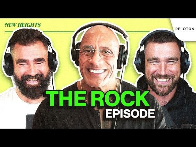 Dwayne 'The Rock' Johnson gives Jason and Travis Kelce their flowers ...