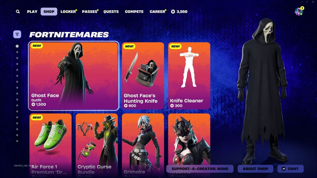 How to get Ghost Face skin in Fortnite