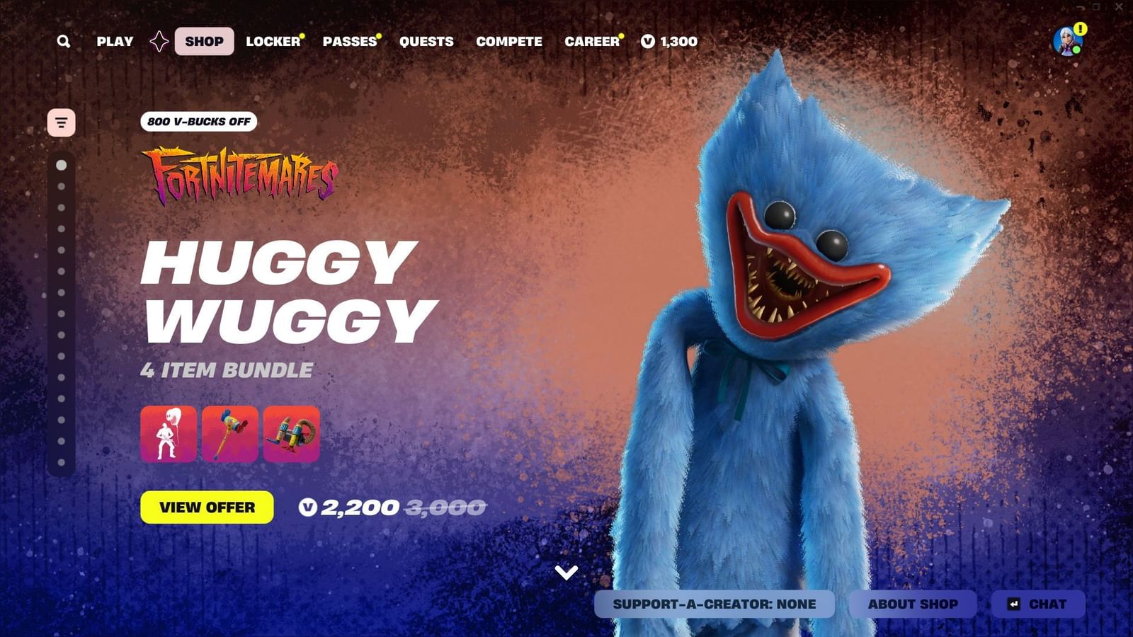 How to get the Huggy Wuggy skin in Fortnite