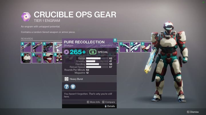 Pure Recollection god roll guide in Destiny 2 PvE and PvP