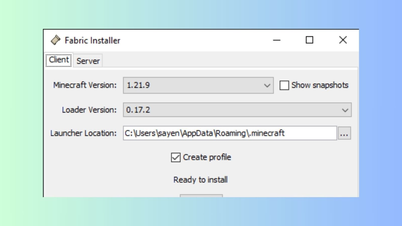 How to download Minecraft Sodium 1.21.9