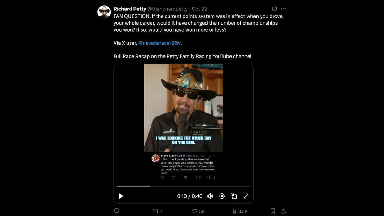 Richard Petty says there’s “no way to predict” the 2025 NASCAR Cup ...