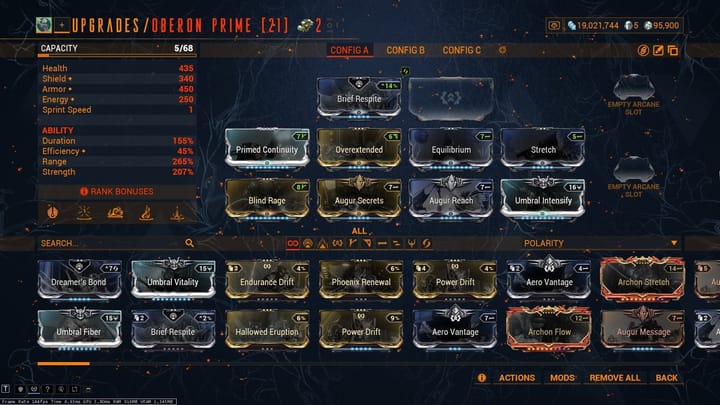 Warframe: Oberon build refresh (2025)