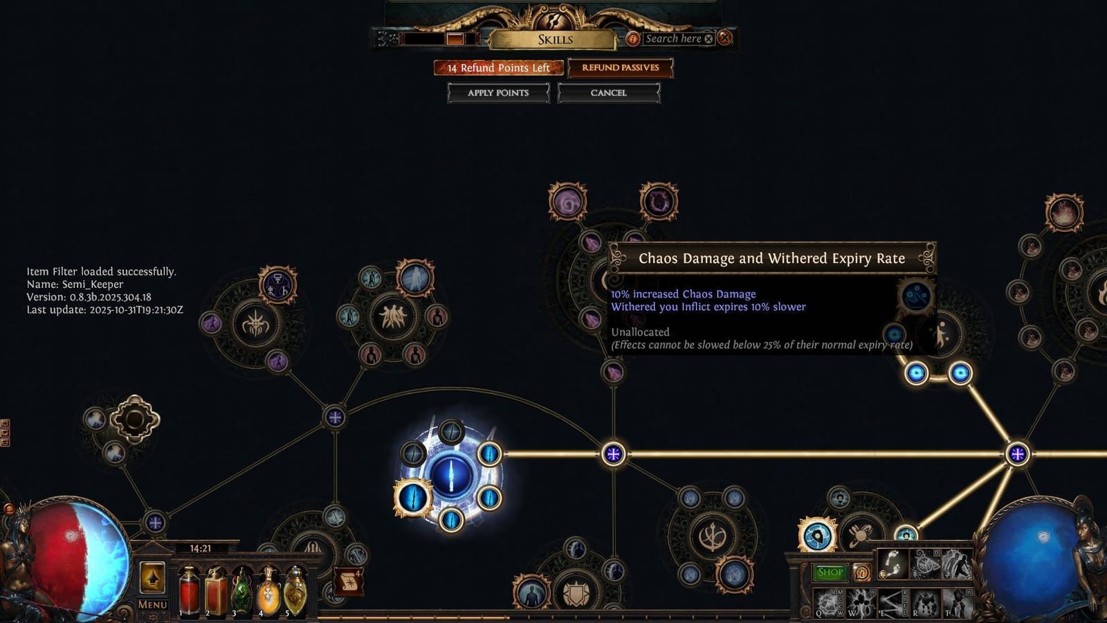 Path of Exile Withered debuff explained