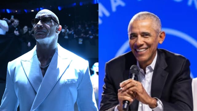 "Oh sh*t" - The Rock breaks silence on beating President Barack Obama ...