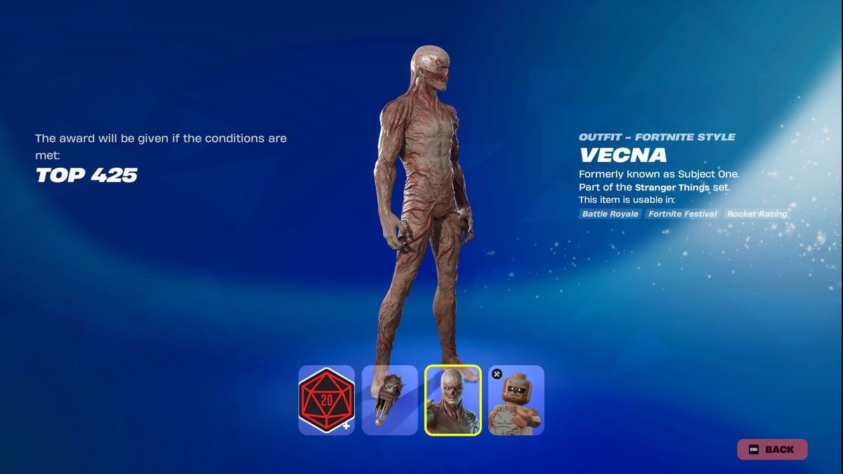 How to get the Vecna skin in Fortnite early