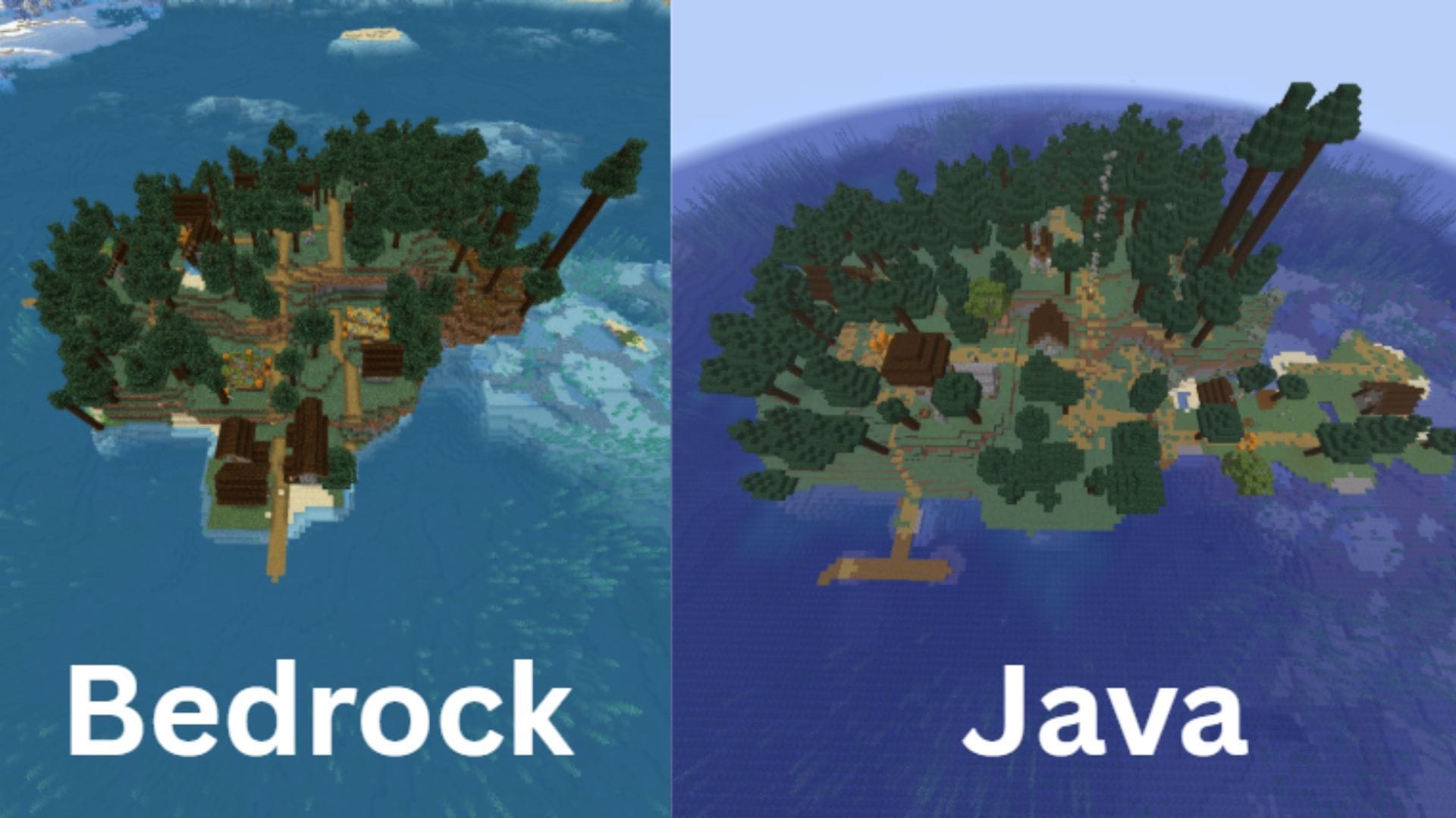This Minecraft survival island seed works for both Bedrock and Java