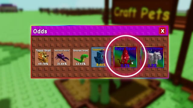 What does Ruby Squid do in Grow a Garden?