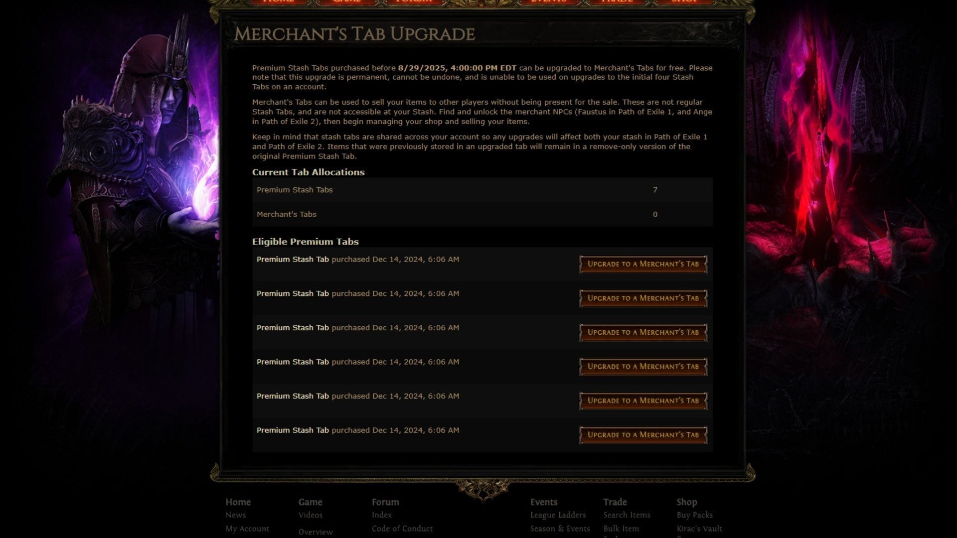 Path of Exile: How to convert your stash tabs to Merchant tab