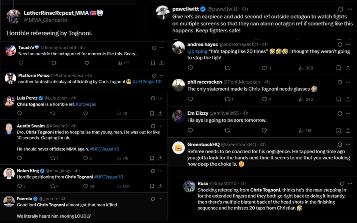 "Horrible refereeing" - Fans slam Chris Tognoni after referee misses ...