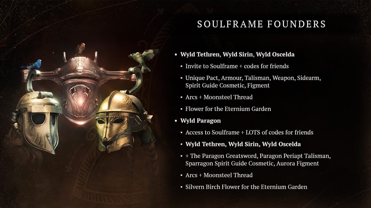 Soulframe Founder packs: Contents and pricing