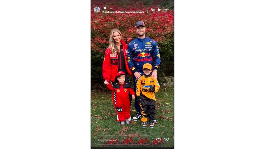 Gerrit Cole & wife Amy bring high-octane style to F1 Vegas with color ...