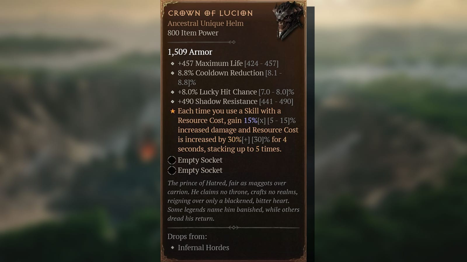 How to get Crown of Lucion in Diablo 4, and its unique effects