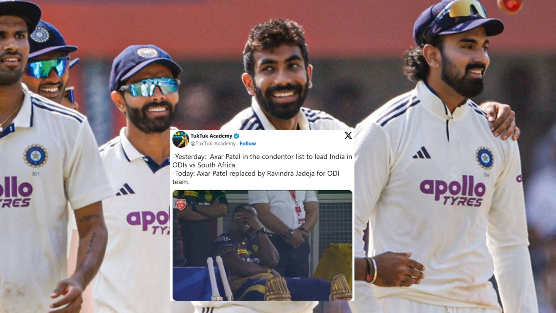 "Ravindra Jadeja returned to the Indian ODI squad as soon as he left ...