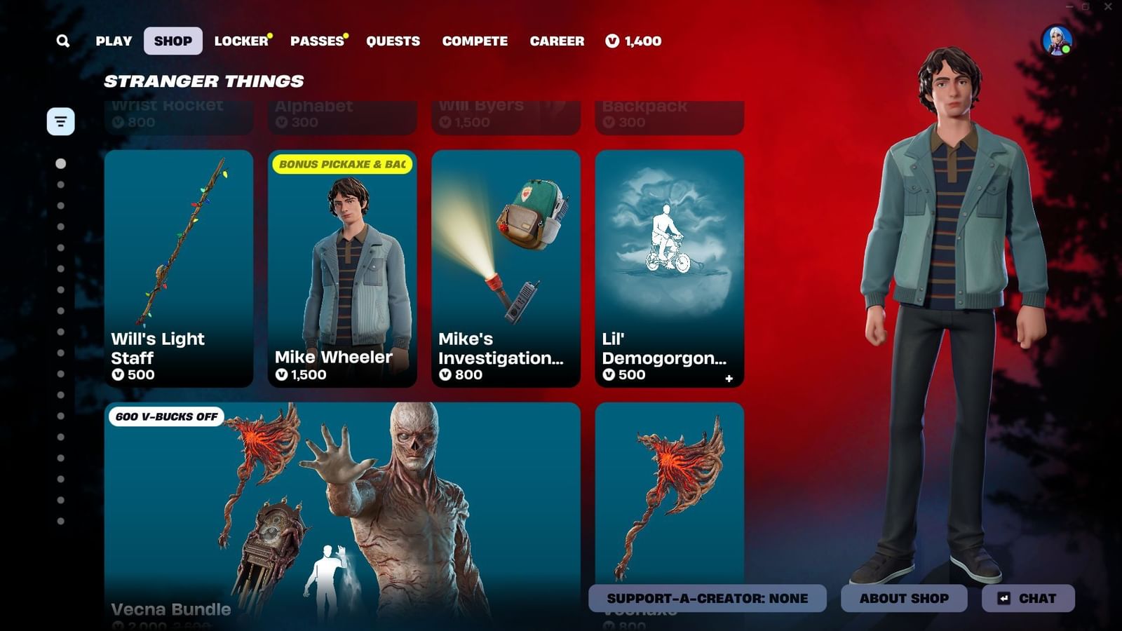 How to get the Stranger Things Mike Wheeler skin in Fortnite
