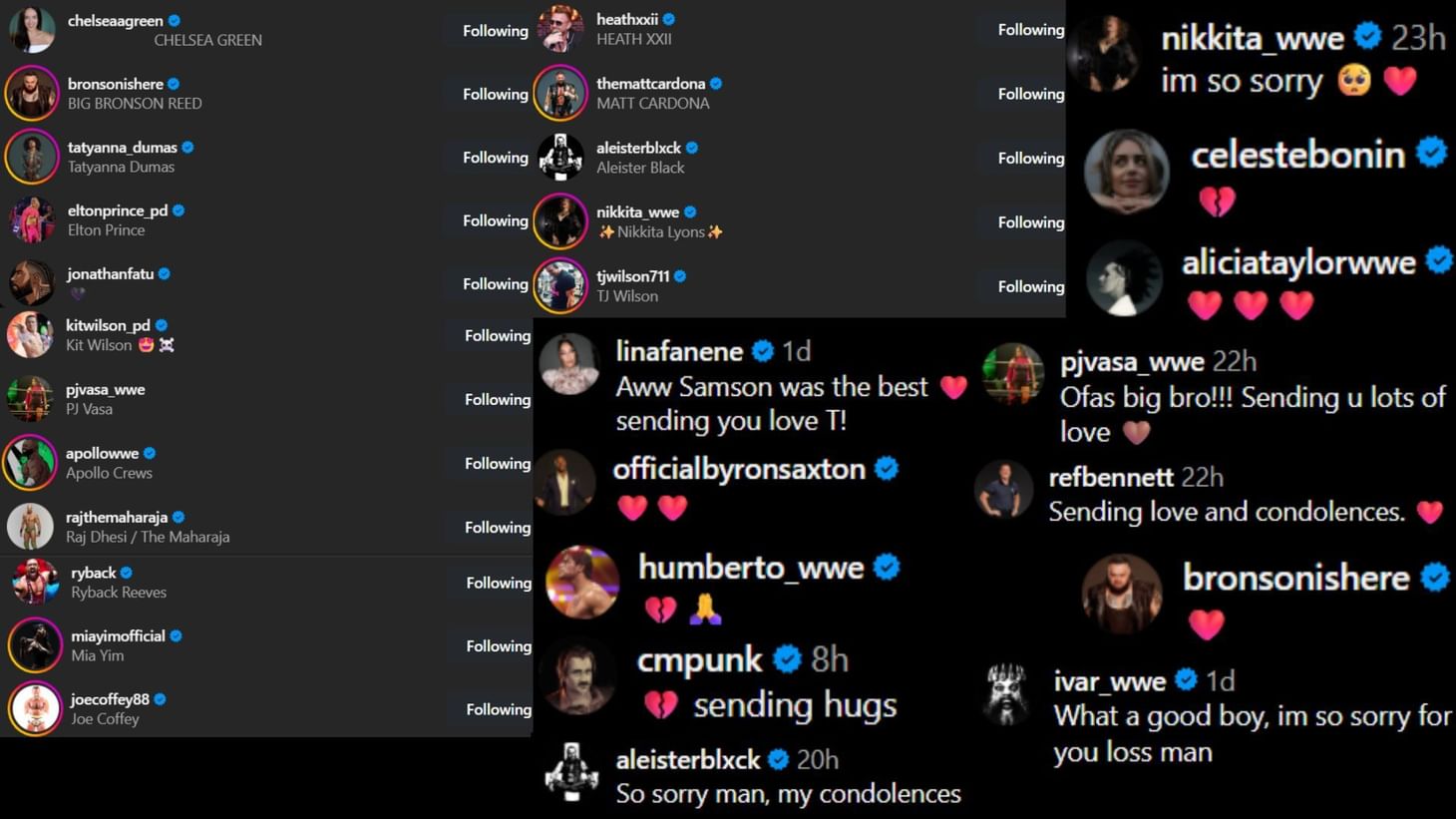 CM Punk, Nia Jax, Bronson Reed, and more WWE stars react to Tonga Loa's ...