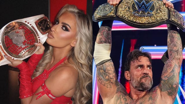 Blake Monroe reacts to CM Punk posing and current WWE champions posing ...