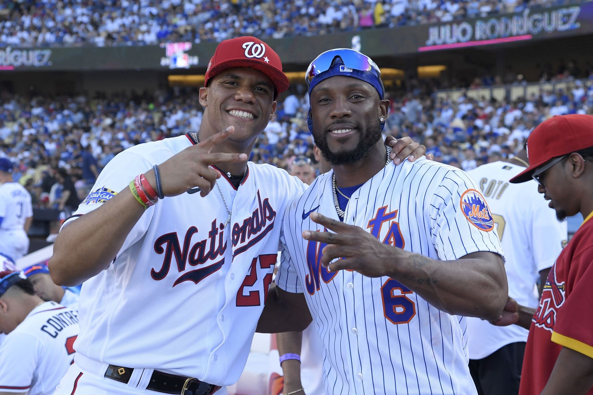 Juan Soto and Starling Marte share frame with 'Orange is the New Black' star at Bad Bunny concert