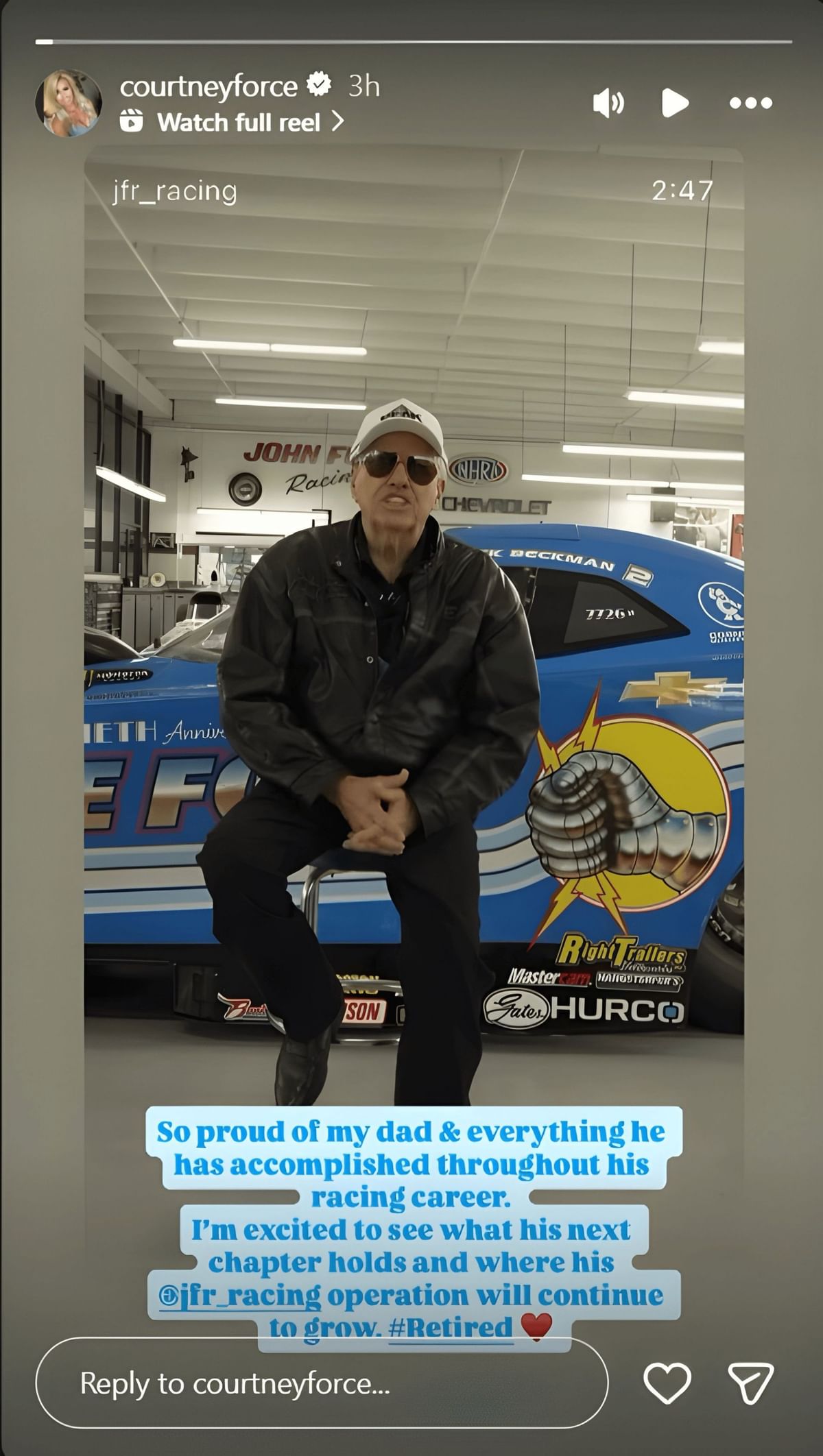 “So proud of my dad”: Courtney Force shares a heartfelt message after ...