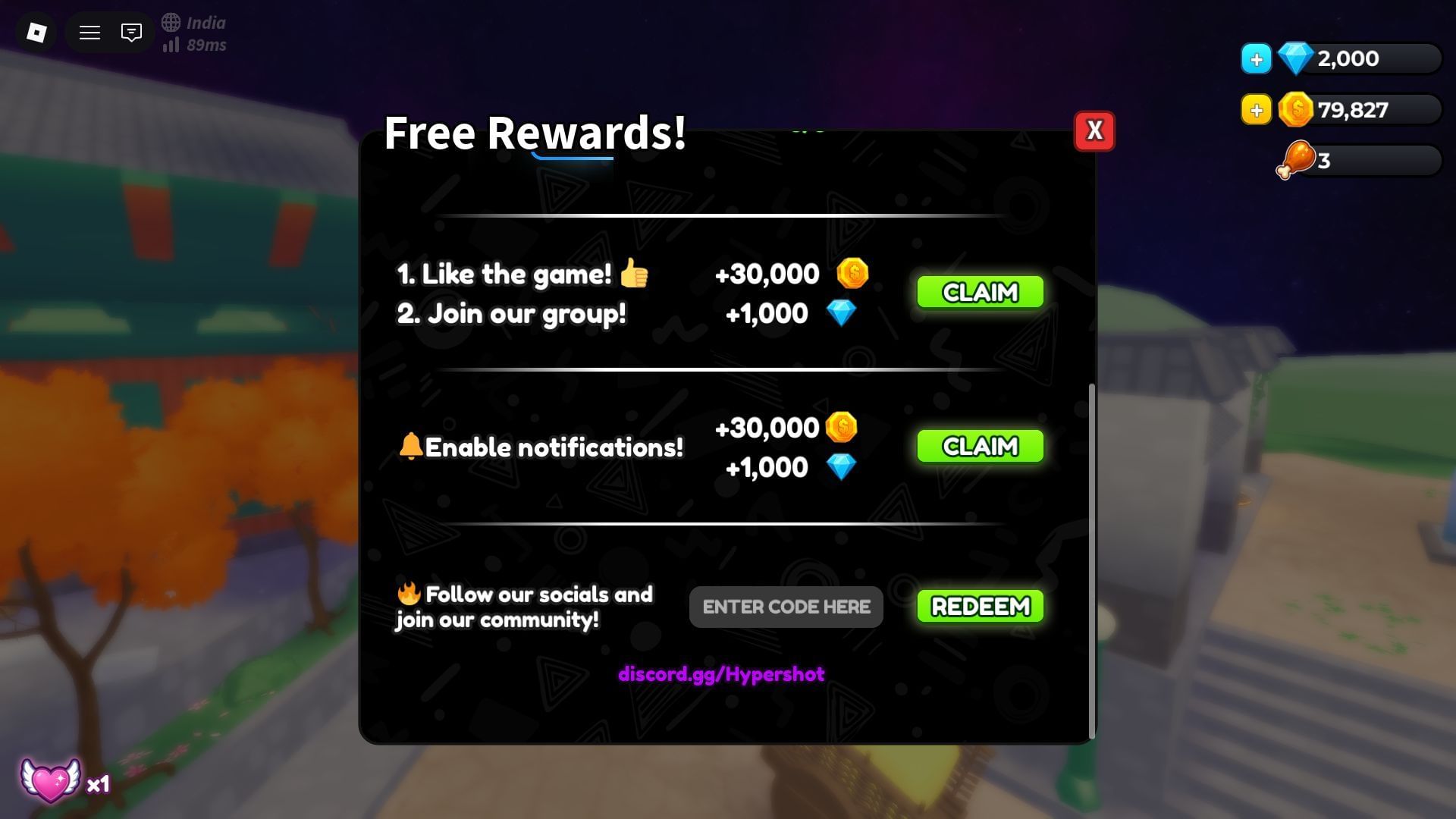 Hypershot codes (November 2025)