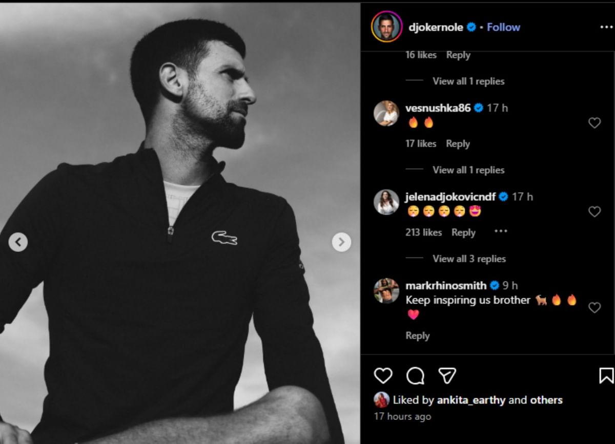 Novak Djokovic's wife Jelena swoons over Serb as he shows off his ...