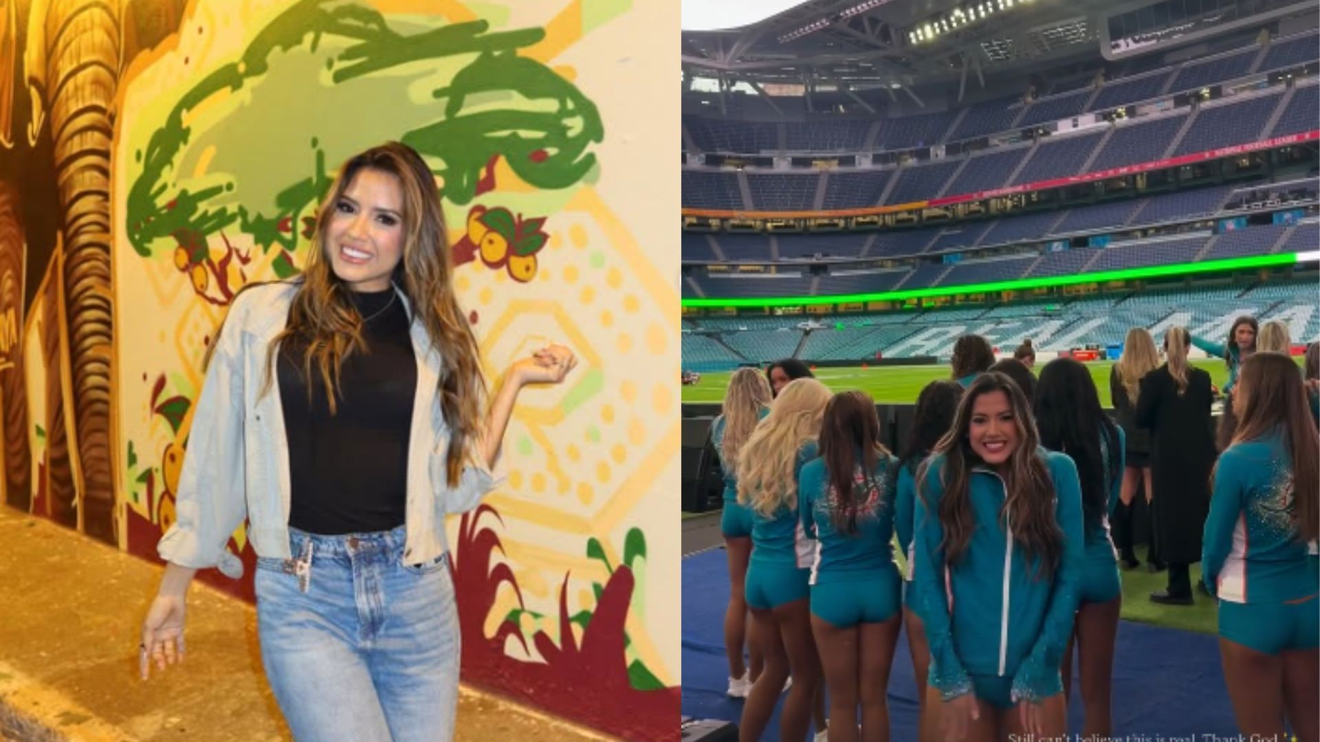 Dolphins cheerleader Maitte Pereira shows BTS while preparing for first ...