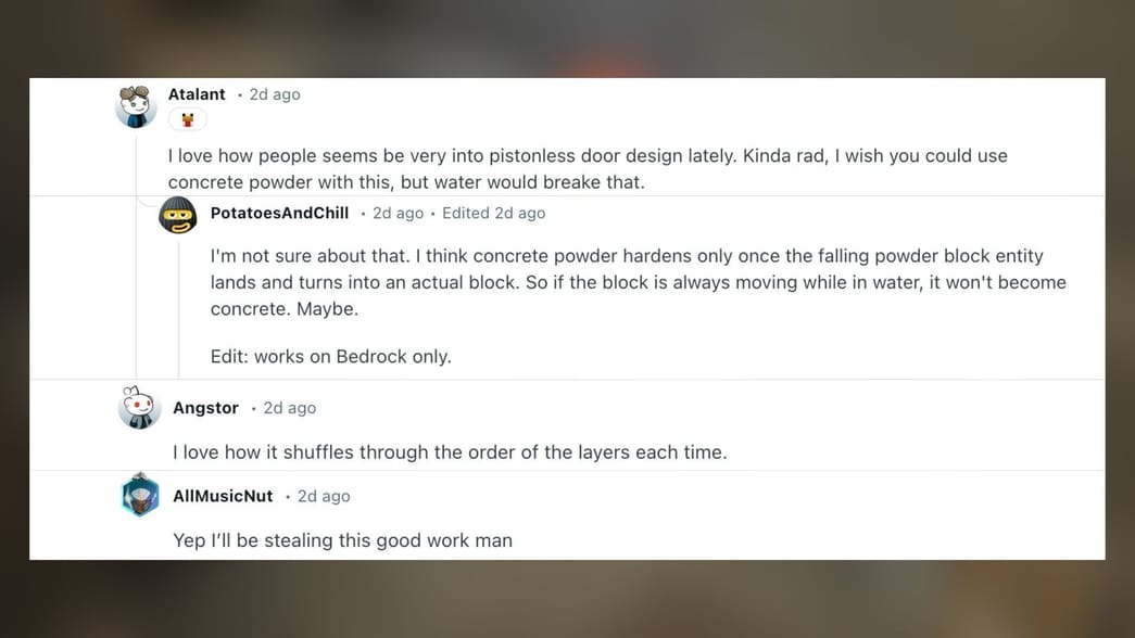 Minecraft player builds interesting 3x3 piston door without pistons