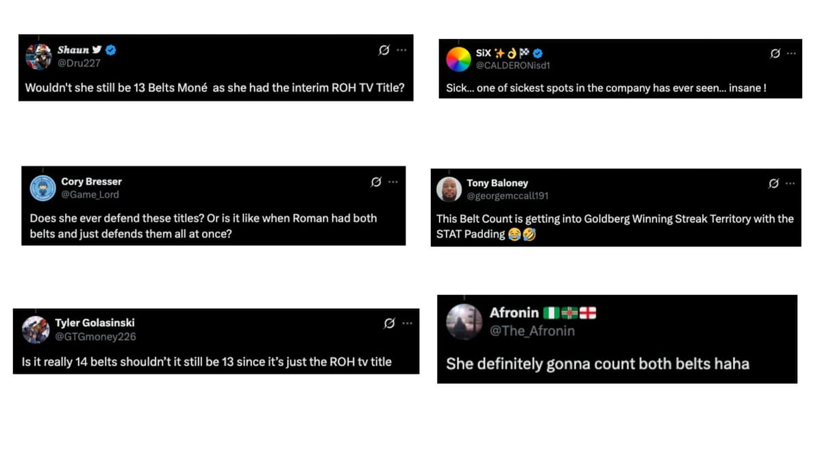 "This belt count is getting into Goldberg winning streak"- Fans go ...