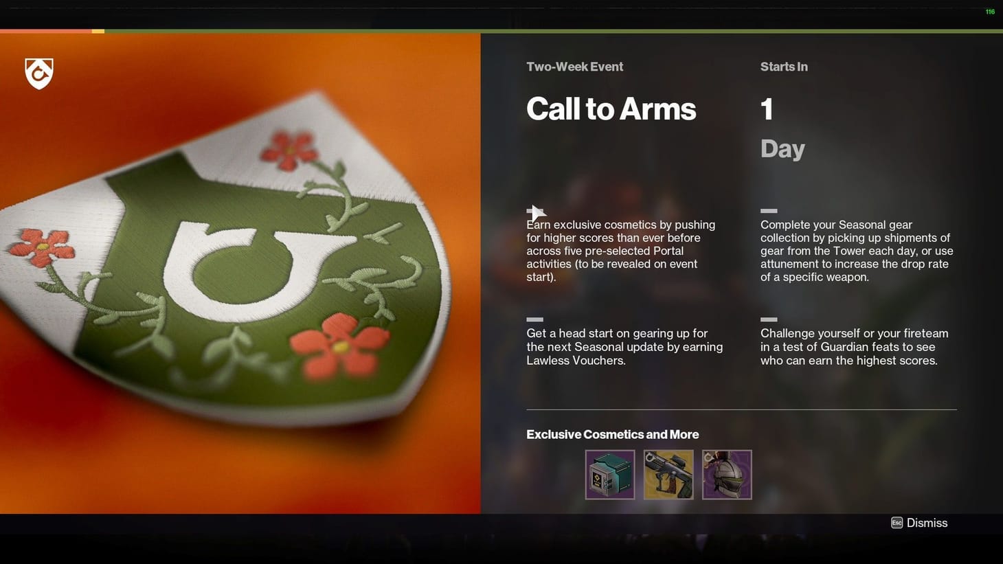 Destiny 2 weekly reset (November 11 to 18): Call to Arms, final set of ...