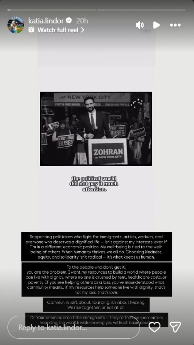 "You're enemies aren't immigrants" - Francisco Lindor's wife Katia ...