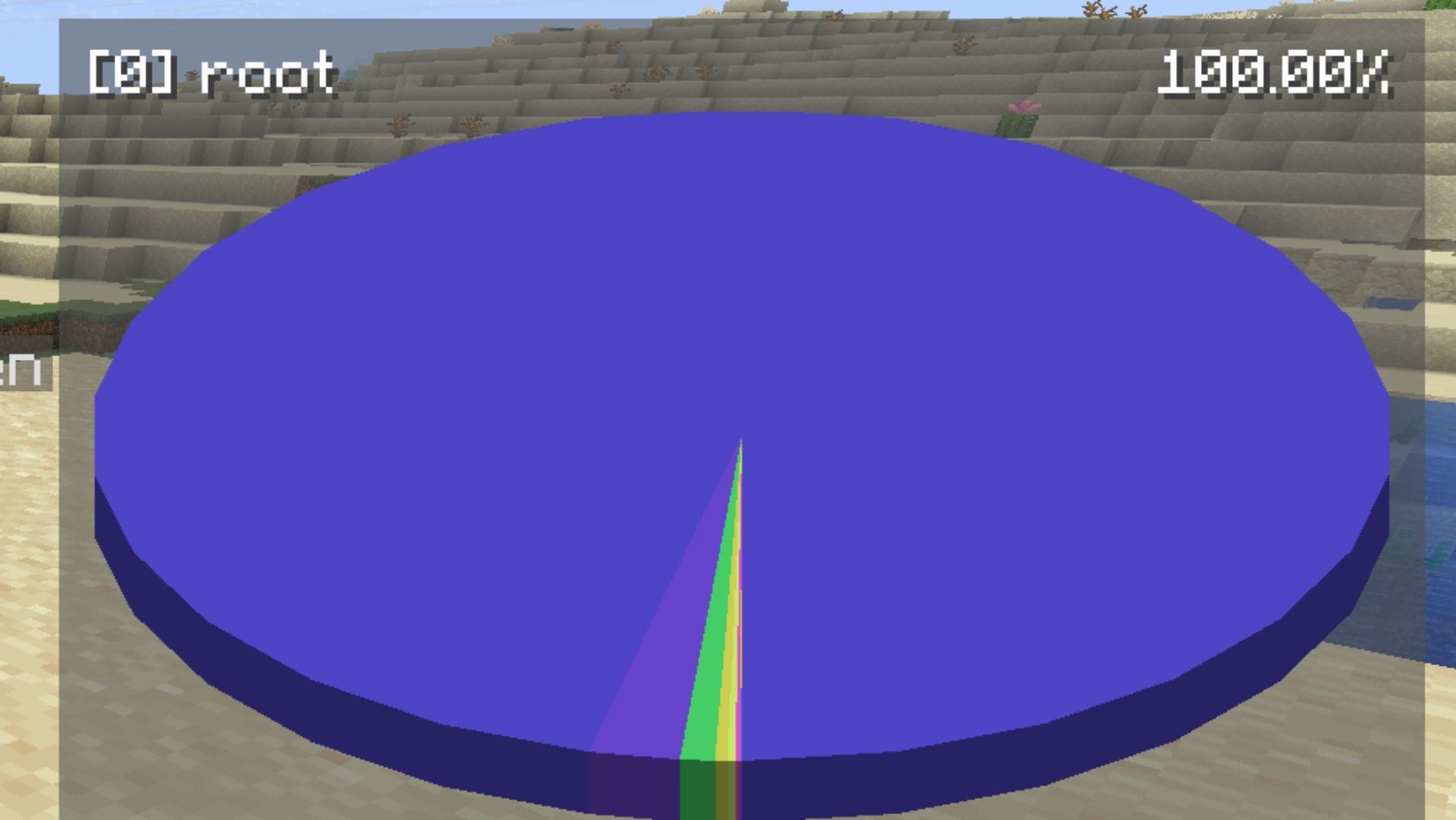 How to open pie chart in Minecraft Java Edition