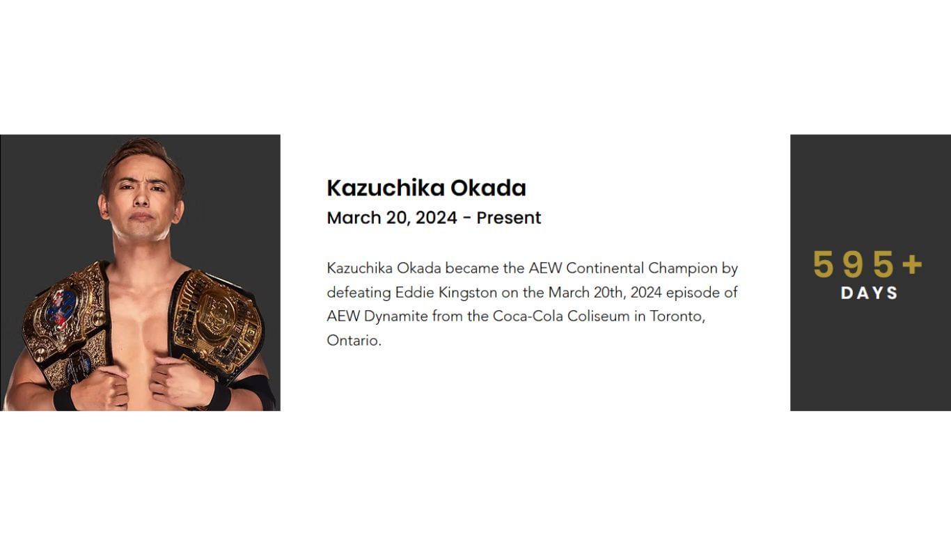 Congratulations to AEW Icon Kazuchika Okada