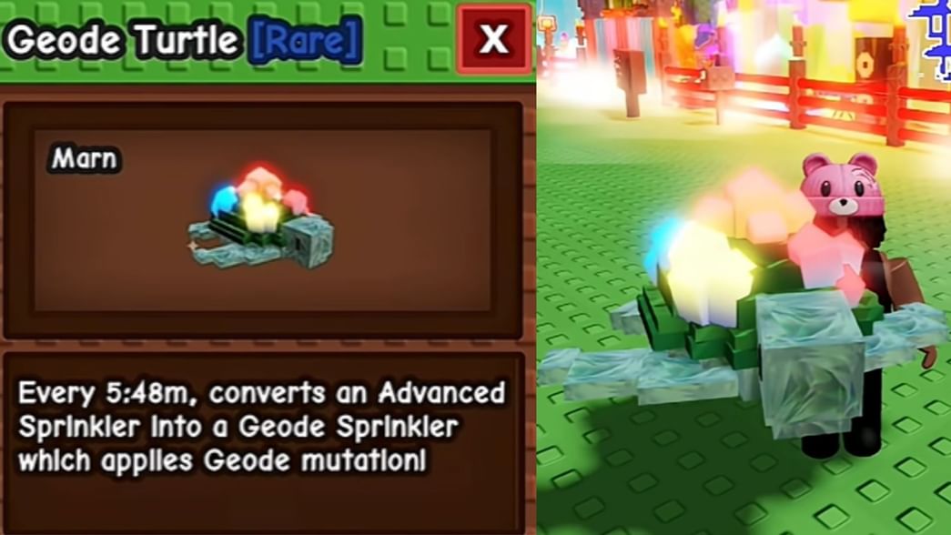 What does the Geode Turtle do in Grow a Garden?