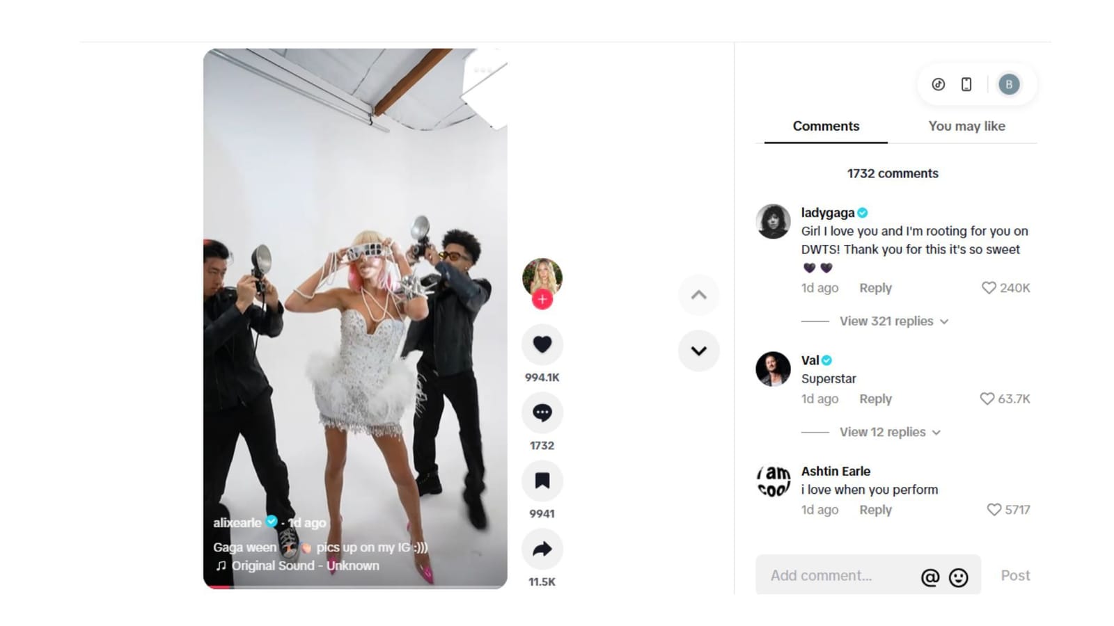 "I'm rooting for you": Lady Gaga reacts to Braxton Berrios' GF Alix ...