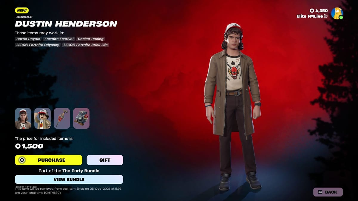 How to get Stranger Things Dustin skin in Fortnite