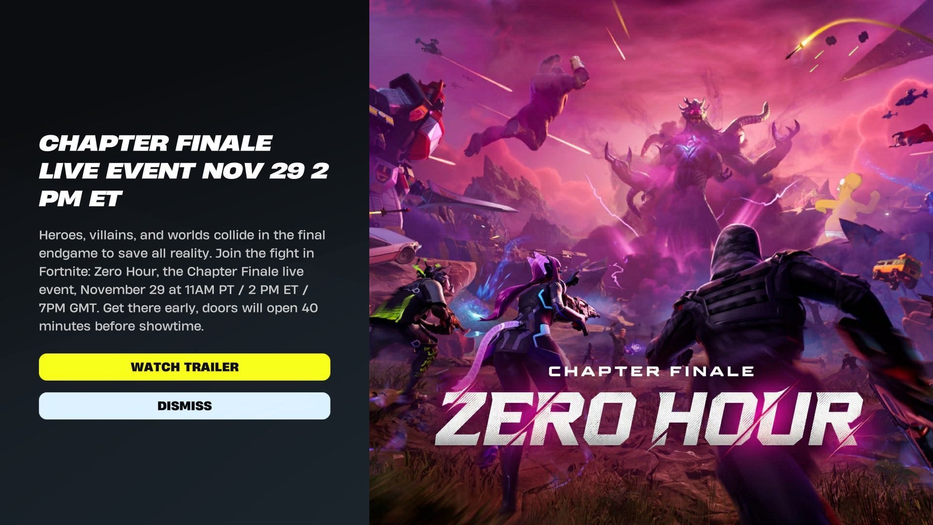 Fortnite Zero Hour Chapter Finale Live Event countdown: What time will ...
