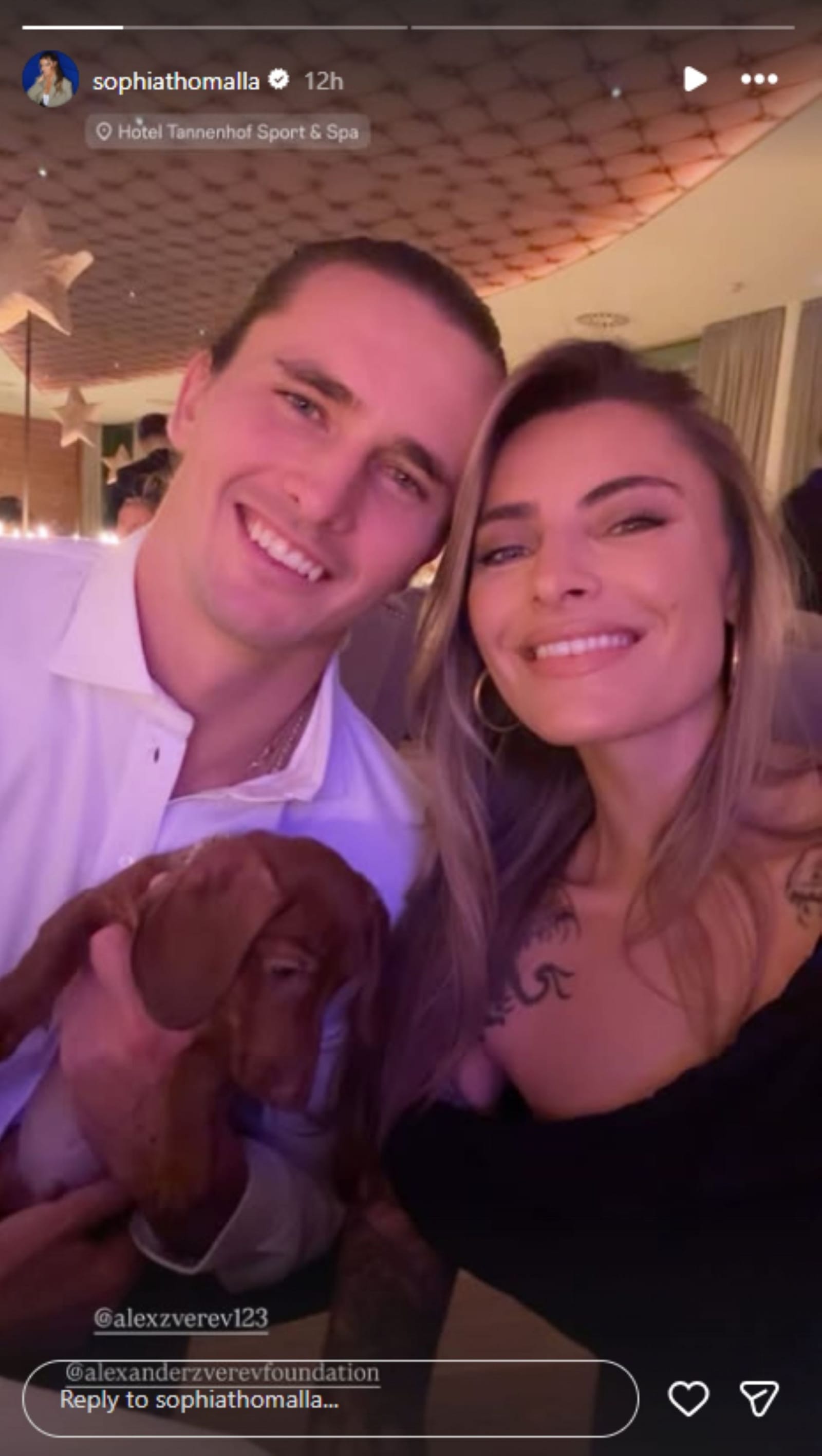 PICTURE: Alexander Zverev and girlfriend Sophia Thomalla melt hearts as ...