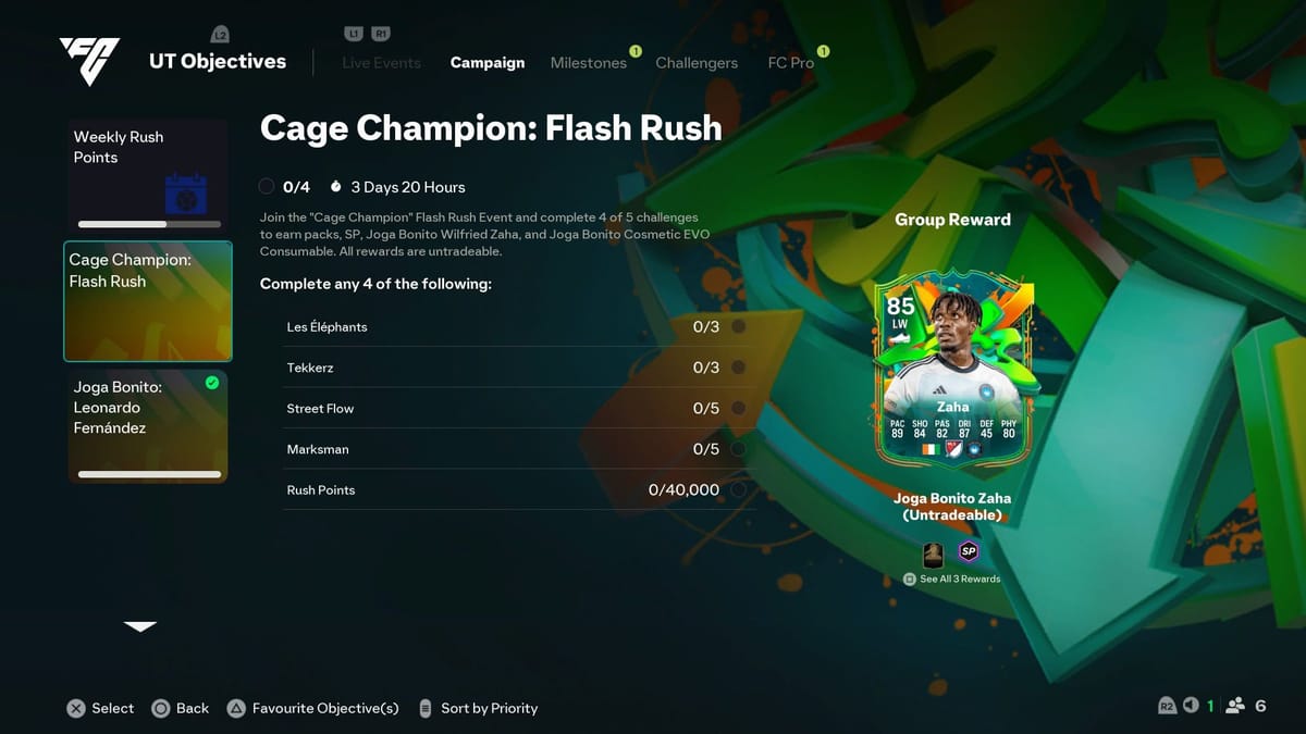 EA FC 26 Cage Champions Flash Rush objective: All tasks and rewards