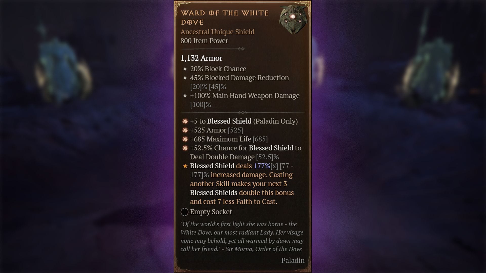How to get Ward of the White Dove in Diablo 4 and its unique effects
