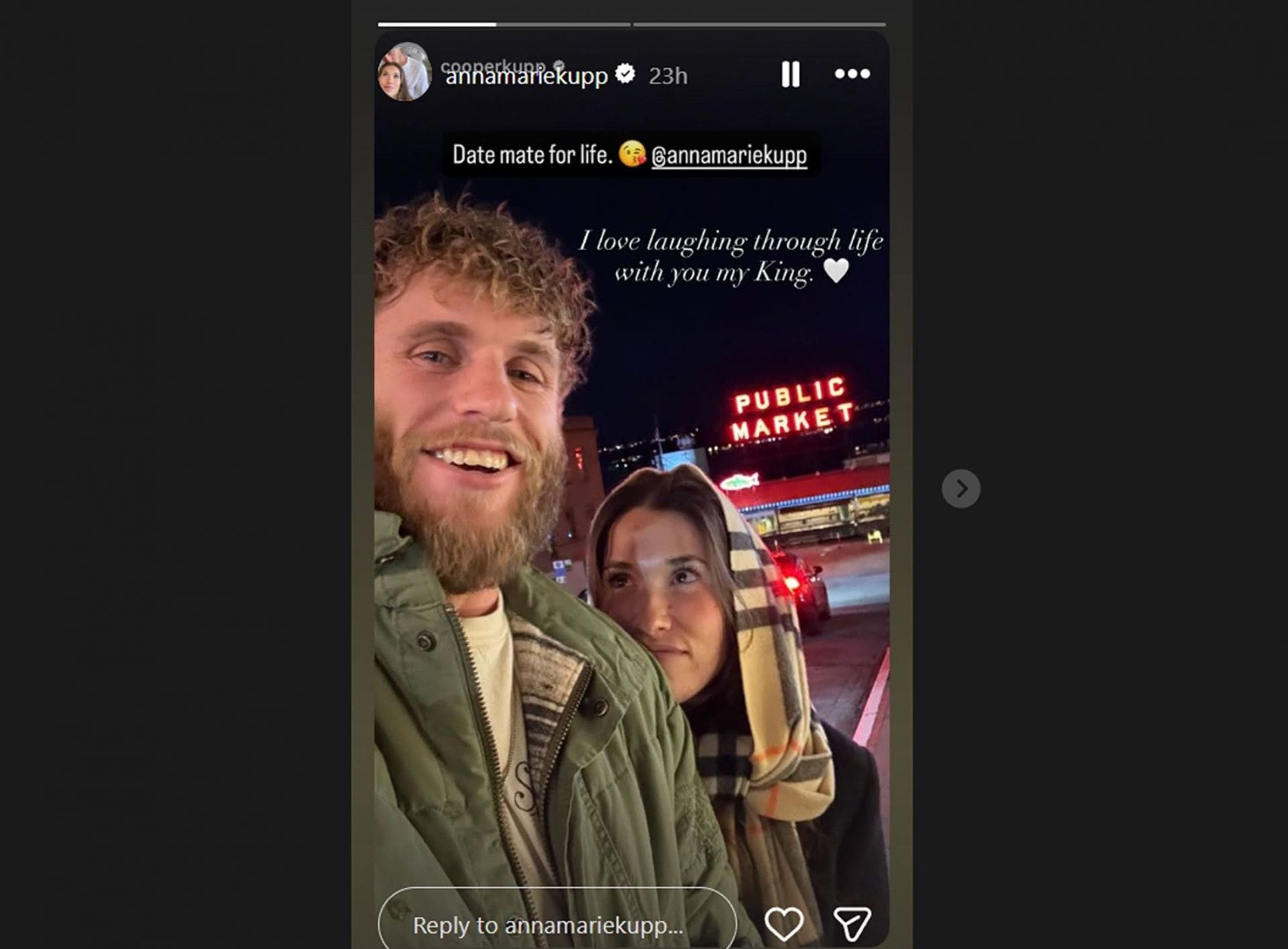 Cooper Kupp's wife Anna Marie melts over Seahawks WR's flirty 4-word ...
