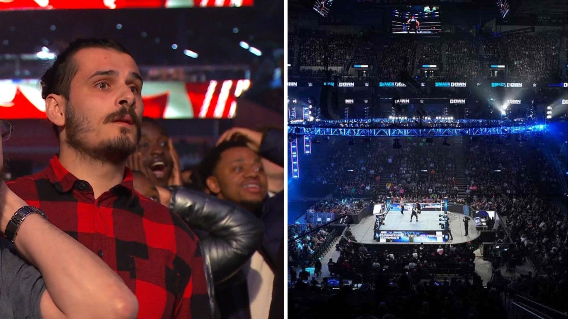 Referee's hands up star's trunks; Controversial finish; WWE champion ...