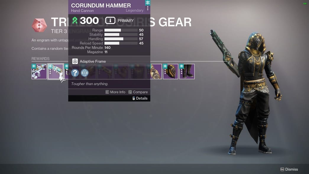 Corundum Hammer god roll guide for Destiny 2 PvE and PvP