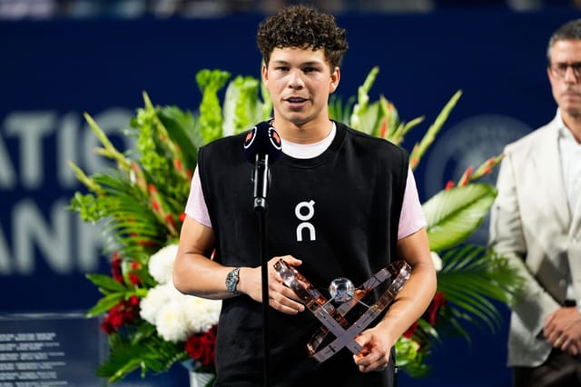 Ben Shelton's girlfriend Trinity Rodman reacts delightedly to her ...