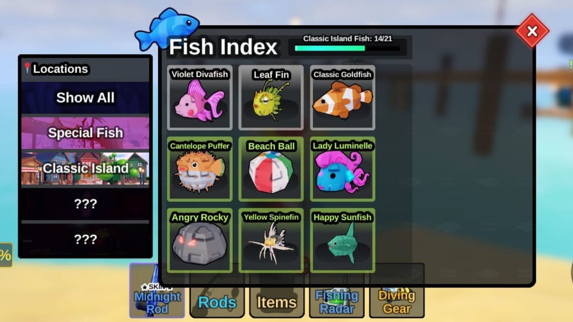 Fish It Classic Island index
