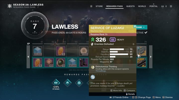 All Destiny 2 Renegades season pass rewards