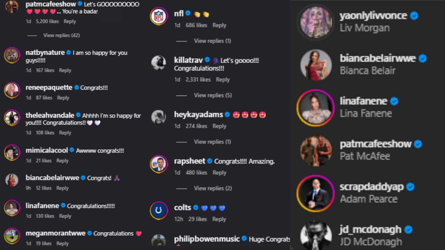Liv Morgan, Adam Pearce, Bianca Belair and other WWE stars react after ...