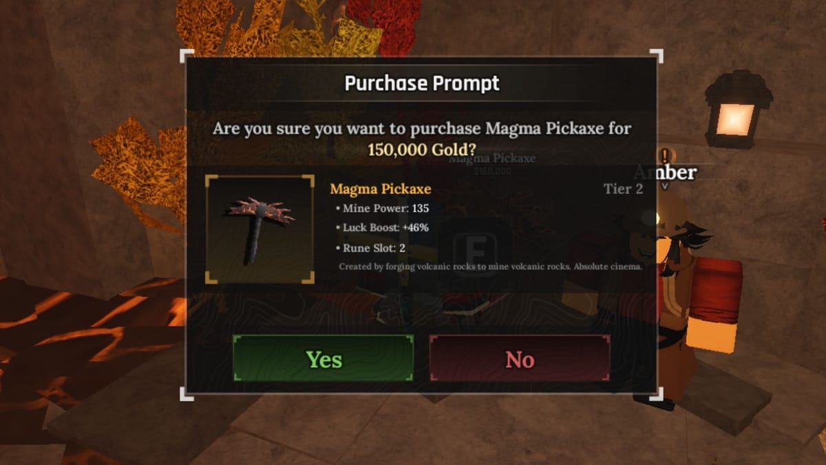 How to get Magma Pickaxe in The Forge